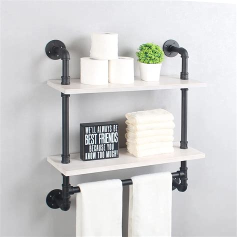 Industrial Pipe Shelvingiron Pipe Shelves Industrial Bathroom Shelves