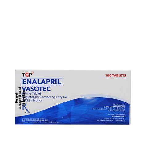 Rx Vasotec Enalapril Tab 20mg