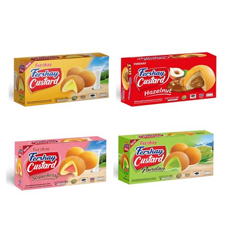 Fershay เฟอร์เชย์ คัสตาร์ดขนาด 17กรัม แพ็ค 12 ชิ้น มีให้เลือก 4 รสชาติ Shopee Thailand