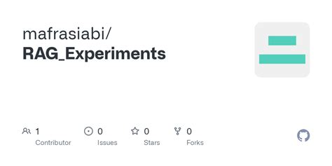 Github Mafrasiabi Rag Experiments