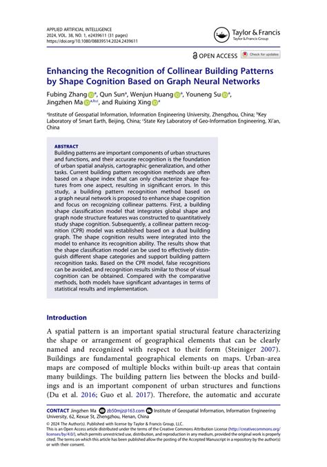 PDF Enhancing The Recognition Of Collinear Building Patterns By Shape