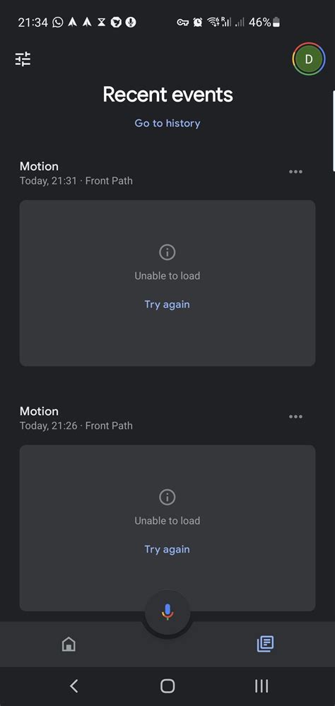 Home App Not Showing Camera Notification Previews And Recent Events No
