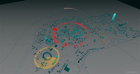three js shader智慧城市特效 建筑颜色渐变、飞线、扫光、扫描、光墙、线路、水、道路线条、锥形标、漫游 threejs智慧楼宇
