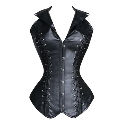 Steam Punk Faux Leather Corset Gothic Women Slimming Waist Trainer