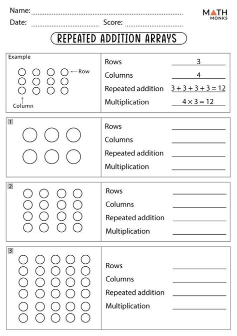 100 Printable Multiplying With Arrays Worksheets In 2024 Array