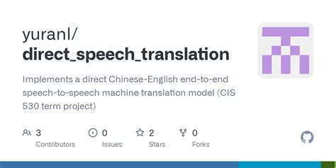 Github Yuranldirectspeechtranslation Implements A Direct Chinese English End To End Speech