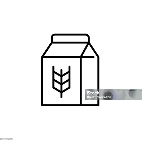 유제품이 아닌 우유 생산된 귀리 또는 기타 곡물 비건 음식 완벽한 픽셀 편집 가능한 획 아이콘 0명에 대한 스톡 벡터 아트 및 기타 이미지 Istock