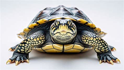 Full Body Snapping Turtle With Shell Detail And Feet Extended White