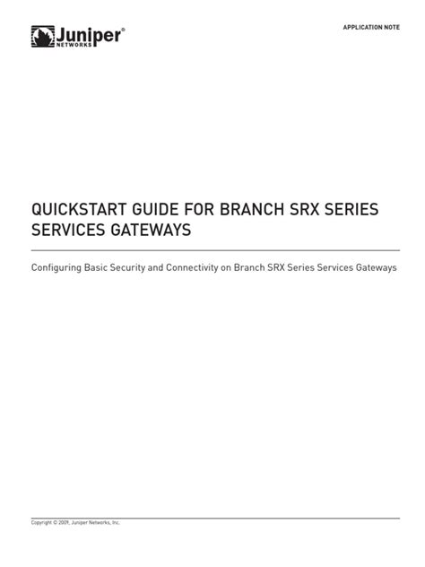 Srx Configuration Examples Pdf Ip Address Network Switch