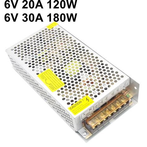 Regulated 6V Switching Power Supply 20A 120W 30A 180W Driver 110V 220V AC To DC Source