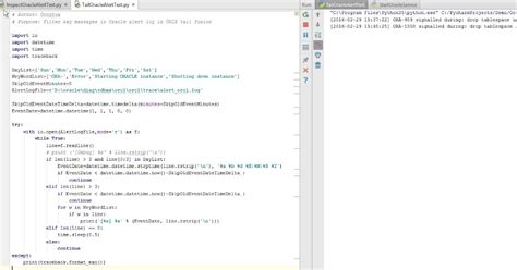 Donghuas Blog Dbaglobe Use Python To Filter Key Messages In Oracle