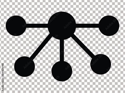 Vecteur Stock Nodes Icon Connected Nodes Icon Linear Design Of