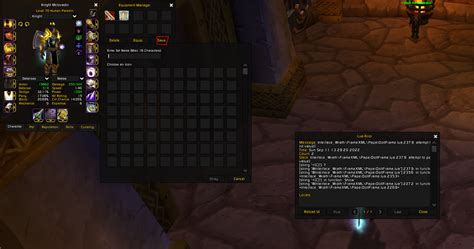 Wrath Bug Report Equipment Manager Macro Bugs · Issue 340 · Tukui Orgelvui · Github