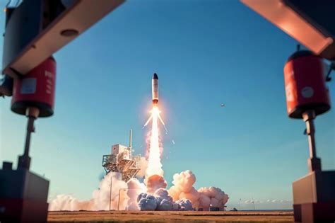 Premium Photo Anti Aircraft Missile Launch Satellite Space Technology And Missile War Weapon