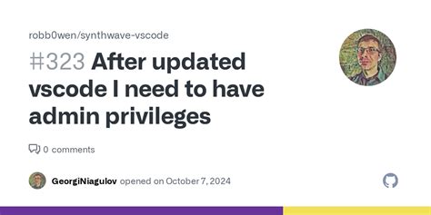After Updated Vscode I Need To Have Admin Privileges · Issue 323 · Robb0wen Synthwave Vscode