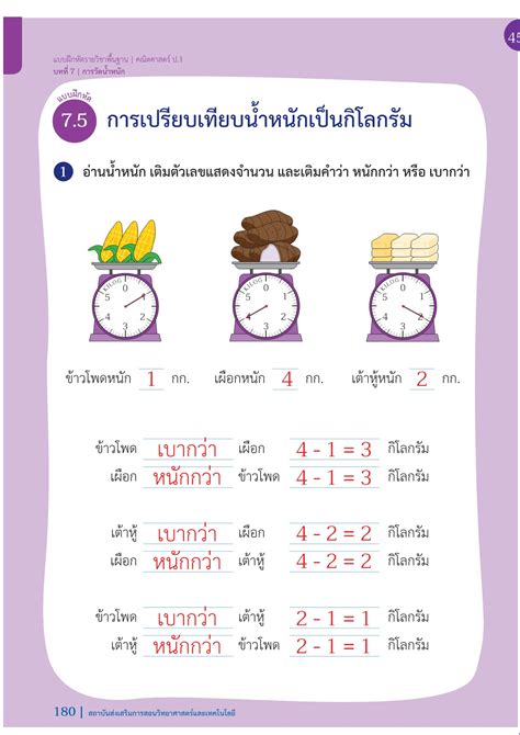 คู่มือครูคณิตศาสตร์ประถมศึกษาปีที่ 1 เล่ม 1 1 Pon Pui009