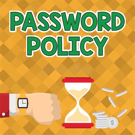Conceptual Caption Password Policy Internet Concept First Line Of