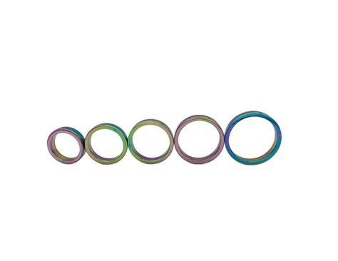 Anillo Para Pene De Acero Inoxidable Multicolor Popperbeat