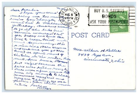 Vintage Ceader Point Inlet Trail Lake Erie Postcard P167e Other