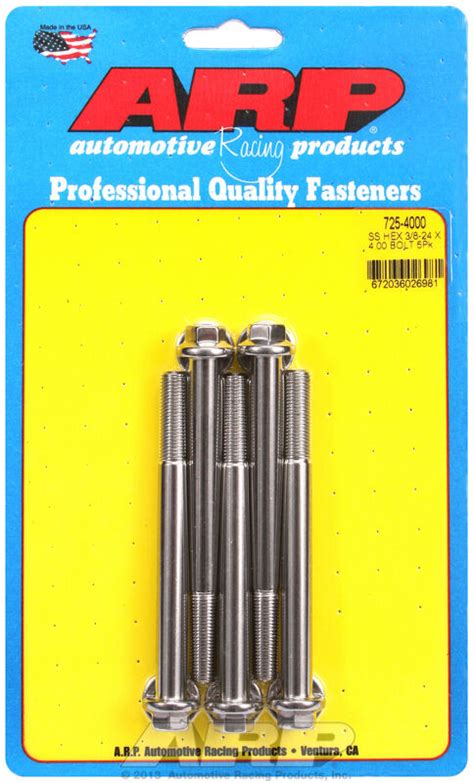 Arp For 38 24 X 4000 Hex 716 Wrenching Ss Bolts Arp Arp 725 4000