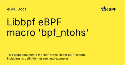 libbpf ebpf macro bpf ntohs ebpf docs
