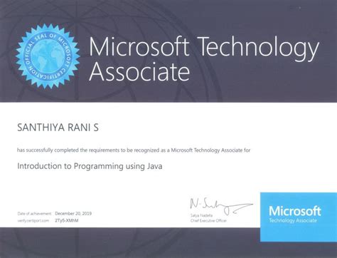 Santhiya Rani Soundravel On Linkedin Completed Microsoft Technology