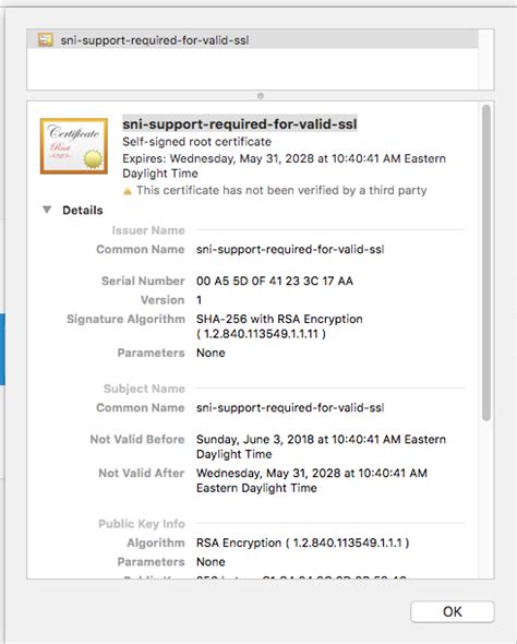 certificate issue sni support required for valid ssl · issue 4