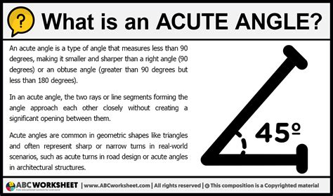 What Is An Acute Angle Definition Of Acute Angle