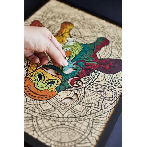 Еко дървен пъзел Жираф 250 части за възрастни и деца Висококачествен 3d дървен пъзел с дървена