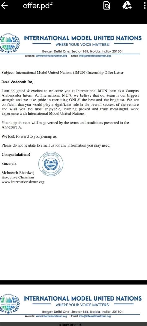 Vedansh Raj On Linkedin Internship Share Intern Imun2023