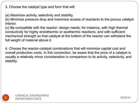 Design Of Catalyst Reactor With Deactivation Ppt