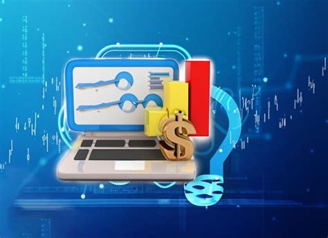 분홍색 배경에 다이어그램 동전과 지폐가 있는 재무 분석 개념 노트북 조직 또는 투자 3d 렌더링 그림에 대한 재무 관리 통계 프리미엄 사진