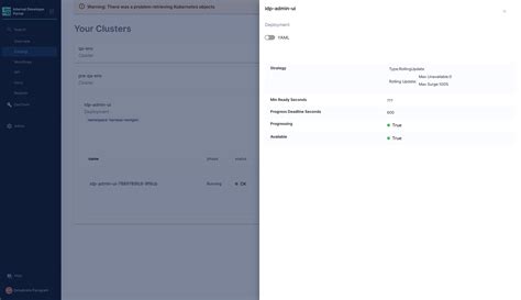 kubernetes harness developer hub