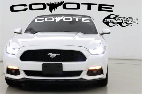 X1 Coyote Windshield Vinyl Graphic Decal Sticker Fits Ford Mustang