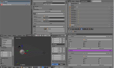 constraints how to scale an object relative to a moving empty s