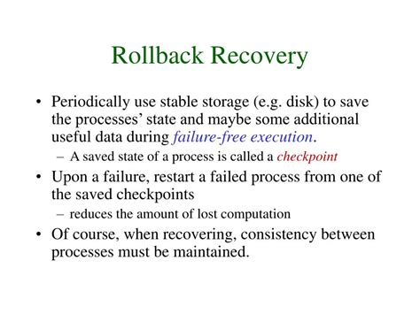 Ppt Rollback Recovery Protocols In Message Passing Systems Powerpoint Presentation Id5684059