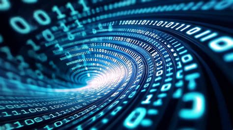 Visual Representation Of Binary Code Flowing In A Vibrant Digital