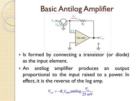 Log Amplifier Using Op Amp And Transistor At Charles Grabowski Blog