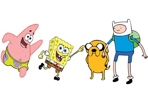 Spongebob And Patrick Meet Finn And Jake By Mnwachukwu16 On Deviantart