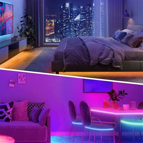 Ft RGB LED Strip Lights Bedroom With Remote And App Control Call IBay