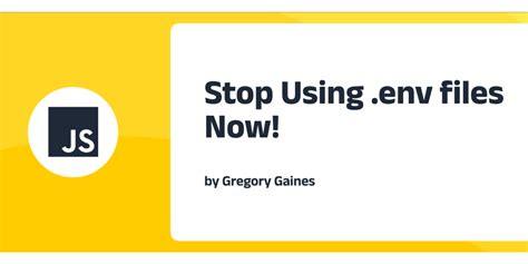 Stop Using Env Files Now Dev Community