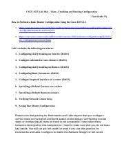 Lab 3 4 Docx CSCE 4535 Lab 3 4 Vlans Trunking And Routing Configuration Final Grade 7 How