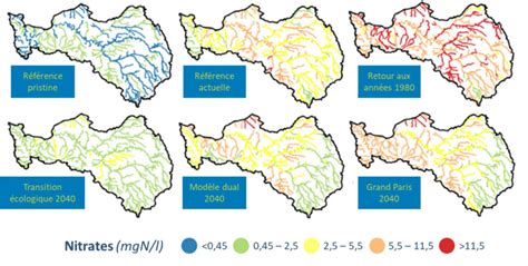 Distribution Spatiale Des Concentrations En Nitrate Dans Les Cours