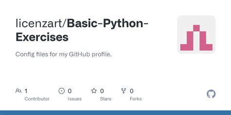 GitHub Licenzart Basic Python Exercises Config Files For My GitHub