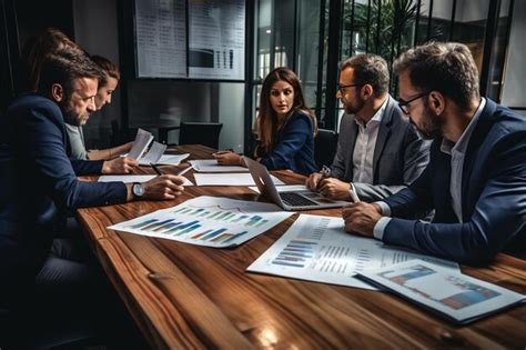 Premium Ai Image Visualizing Progress Business People Harness Generative Ai