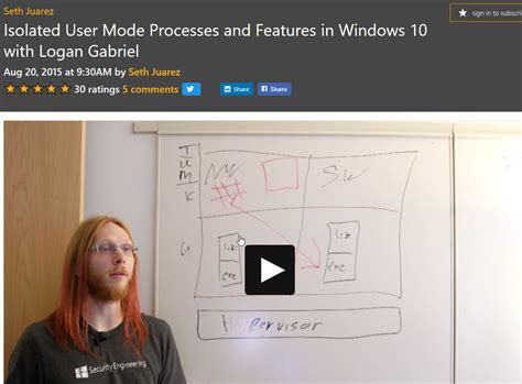 Isolated User Mode Processes And Features In Windows With Dave Probert Ixdb A Personal