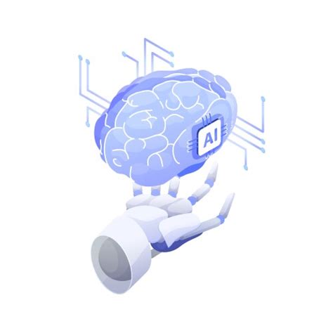 Artificial Intelligence Network Virtual Ai Bot Vector Image