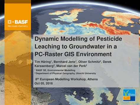 Pdf Dynamic Modelling Of Pesticide Leaching To Groundwater In A Pc Raster Gis Environment