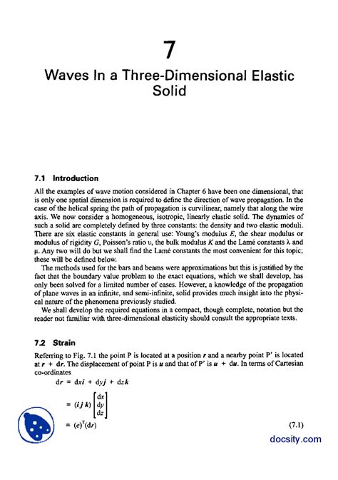 Waves In 3 Dimensional Solid Advanced Engineering Dynamics Lecture