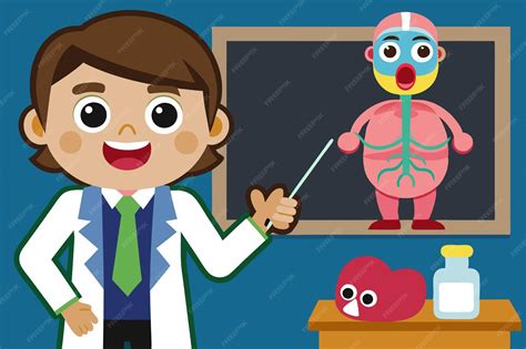 Premium Vector Teacher Demonstrating Specimen Dissection In Biology Lab Vector Illustration